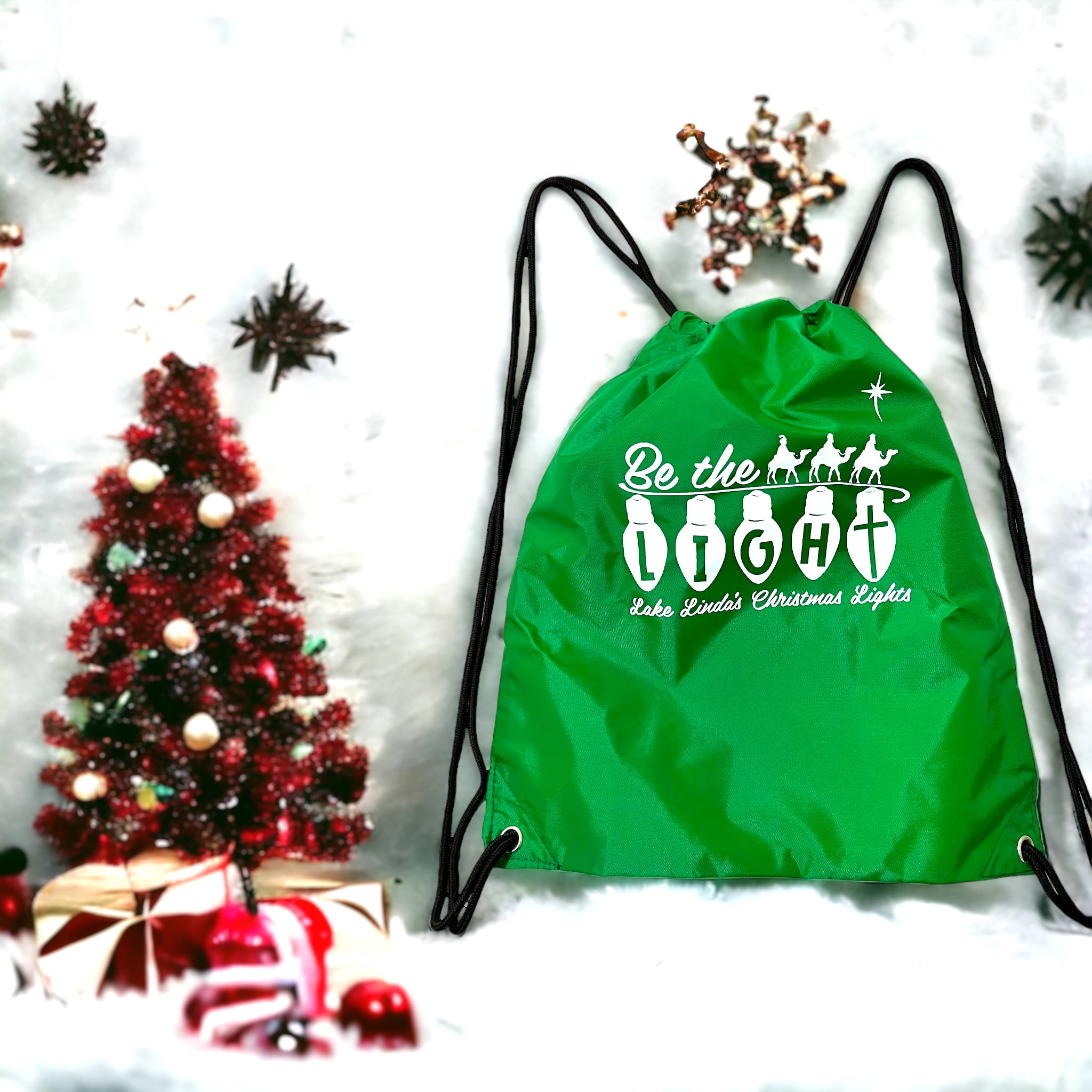 Lake Linda s Be The Light Cinch Bag Lake Linda s Christmas Lights A lake-linda-s-be-the-light-cinch-bag-lake-linda-s-christmas-lights-a